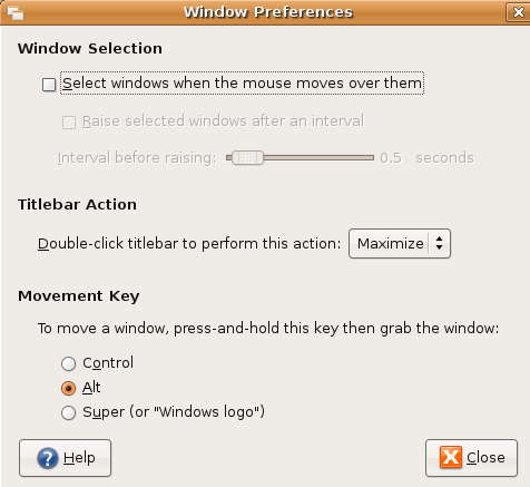 Move a Window Without Clicking the Titlebar in Ubuntu