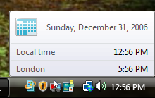 Enable Additional Clocks in Windows 7 or Vista