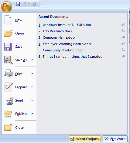 Change The Default Color Scheme In Office 2007