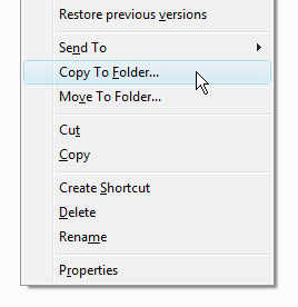 Add Copy To / Move To on Windows 7 or Vista Right-Click Menu