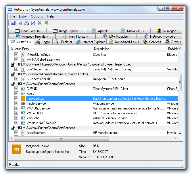 Using Autoruns Tool to Track Startup Applications and Add-ons