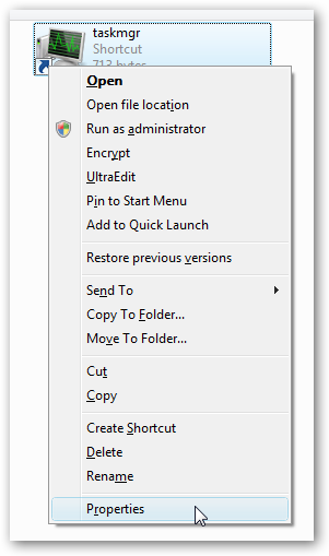 Make a Shortcut to Start Task Manager in Minimized Mode