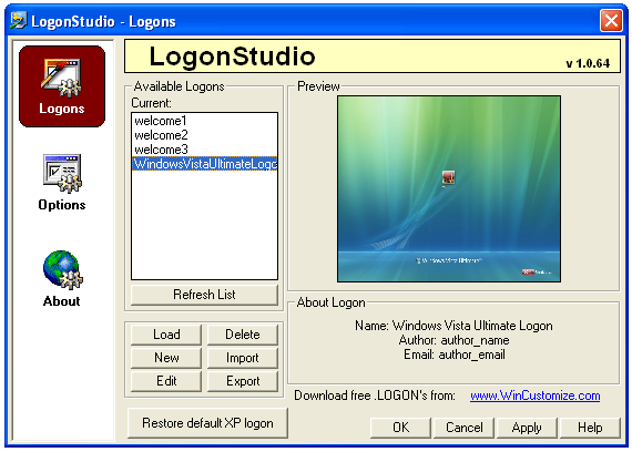 Make Your Windows XP Logon Screen Look Like Windows Vista