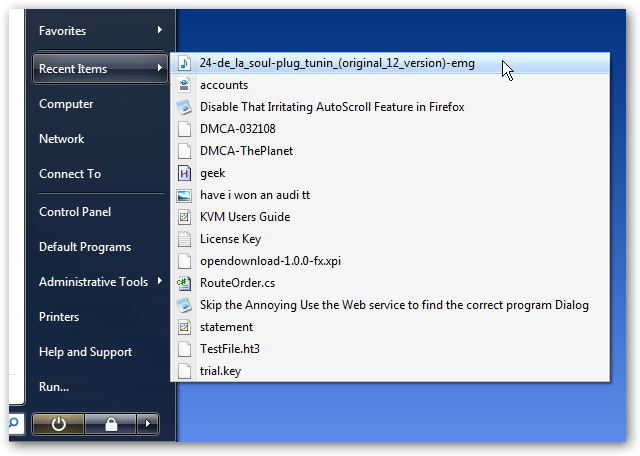 Create a Shortcut to Delete Recent Items in Windows Vista (or XP's ...