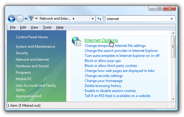 Troubleshooting Internet Explorer on Vista Locking Up or Running Slowly
