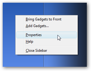 Disable Windows Sidebar in Vista