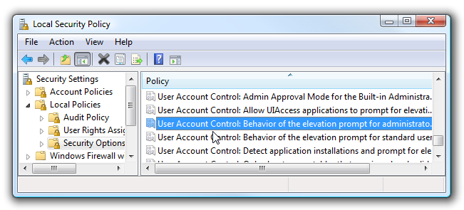 Disable User Account Control(UAC) For Administrators Only