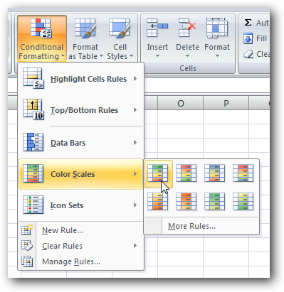 Using Conditional Cell Formatting in Excel 2007