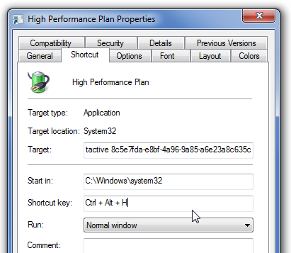Create a Shortcut or Hotkey to Switch Power Plans