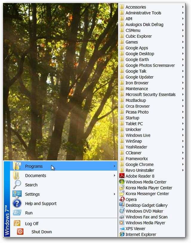 Get the Classic Start Menu in Windows 7