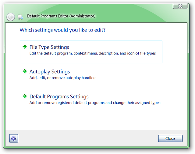 Modify Basic System Settings with Default Programs Editor