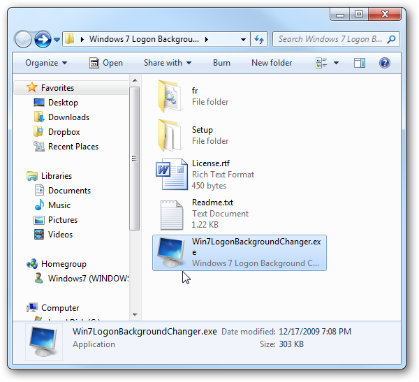 Customize the Windows 7 Logon Screen
