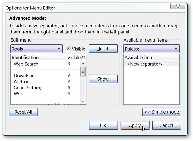 Customize Your Menus in Firefox