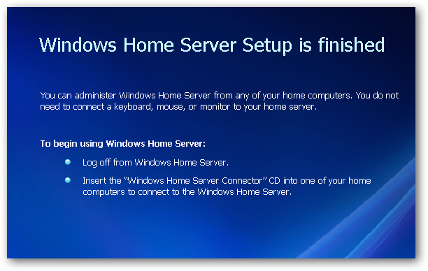 How To Install and Setup Windows Home Server