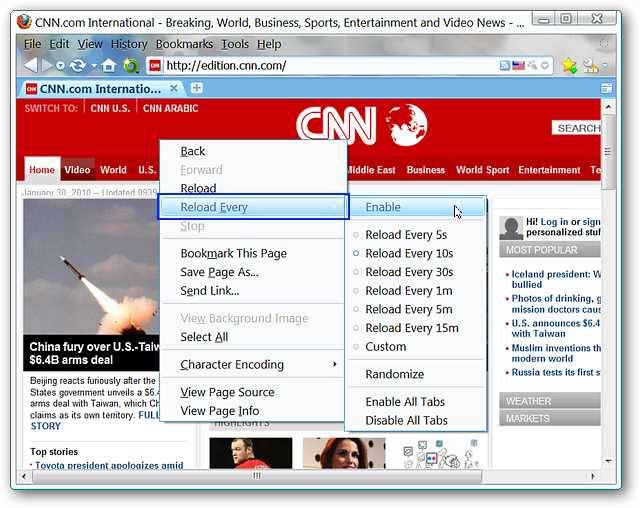 Set Up Automatic Timed Page Reloading on Your Webpages in Firefox