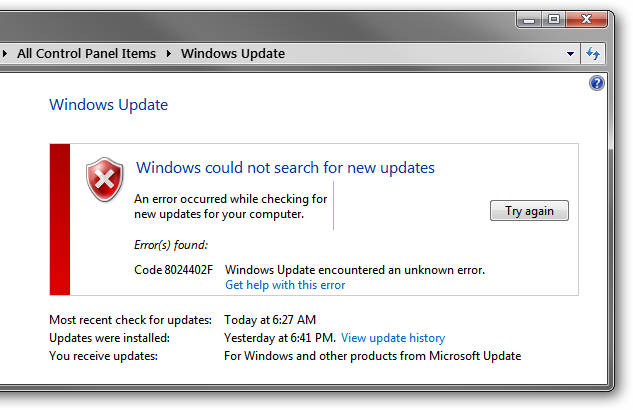 Fix Windows Update Errors by Letting ActiveX Traffic Through