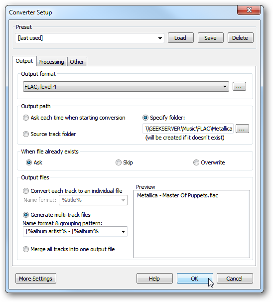 How To Rip an Audio CD to FLAC with Foobar2000
