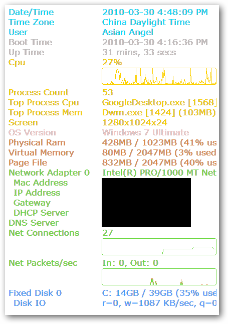 Display System Information on Your Desktop with Desktop Info