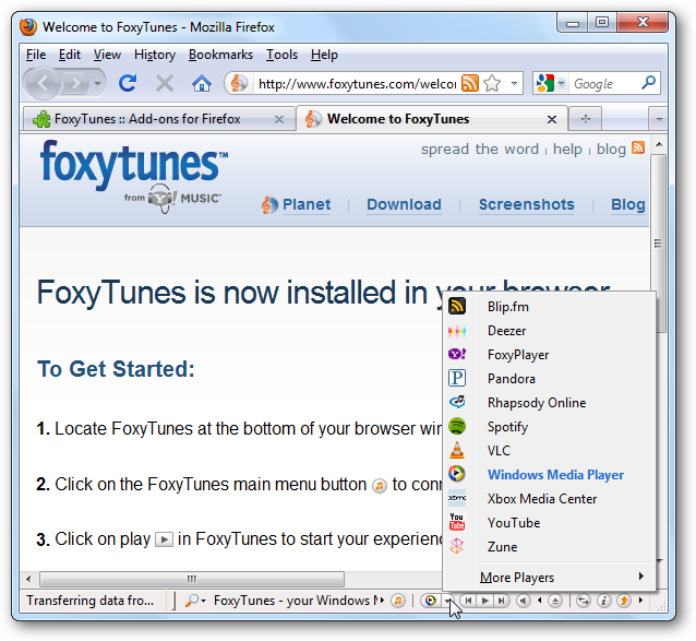 Control Your Favorite Music Player from Firefox