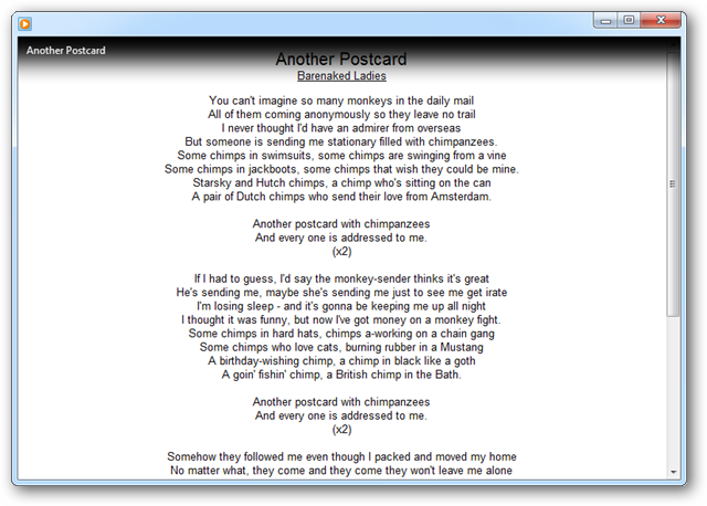 Display Song Lyrics in Windows Media Player with Lyrics Plugin