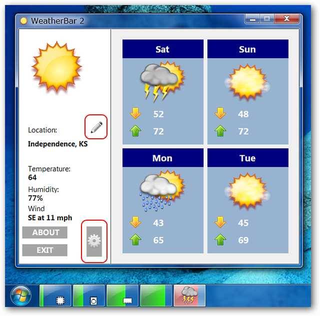 Monitor the Weather from Your Windows 7 Taskbar