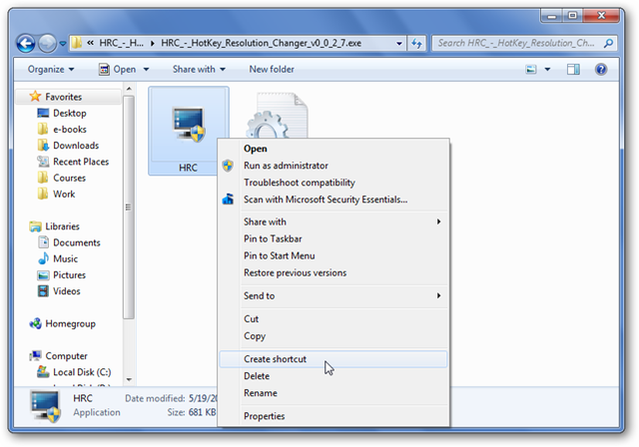 Change Desktop Resolution With a Keyboard Shortcut