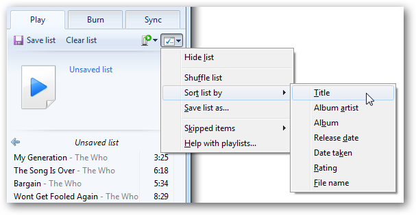 Create Custom Playlists in Windows Media Player 12
