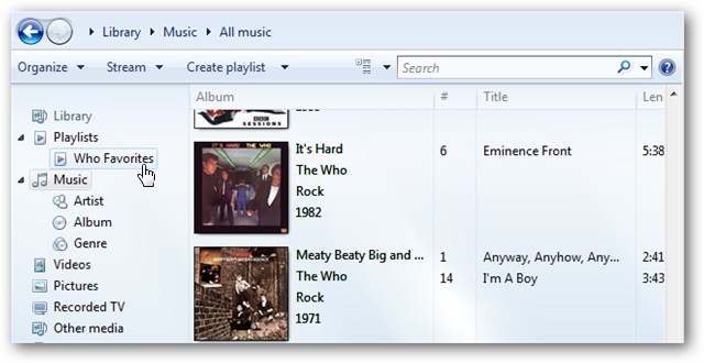 Create Custom Playlists in Windows Media Player 12