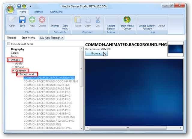 Add Background Images and Themes to Windows 7 Media Center