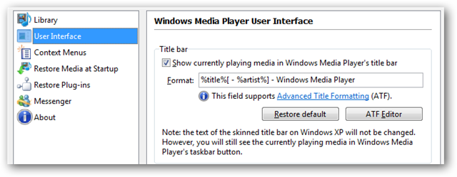 Add New Features to WMP with Windows Media Player Plus