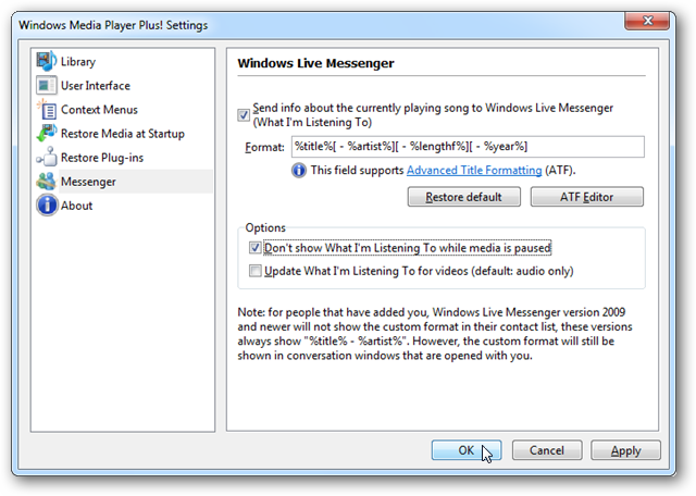 Add New Features to WMP with Windows Media Player Plus