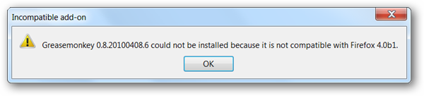 How To Bypass Firefox 4.0 Beta’s Incompatible Add-on Error and Install Extensions Anyway