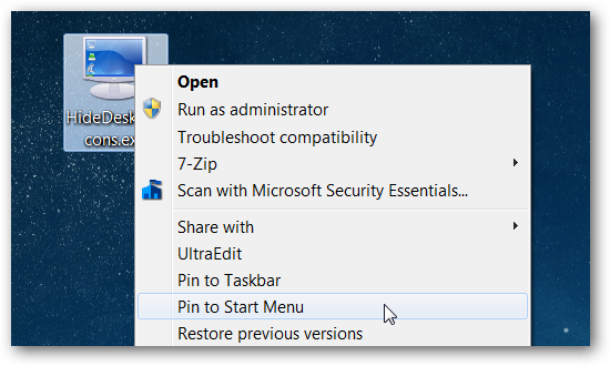 Create a Shortcut or Hotkey to Turn the Desktop Icons On or Off