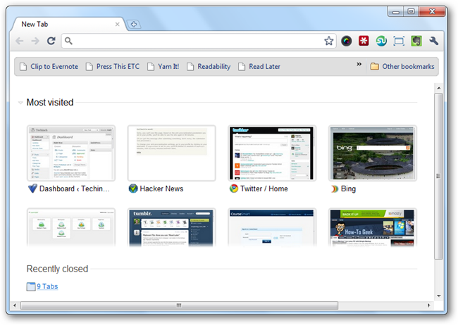 How to Refresh the Thumbnails on Google Chrome's New Tab Page