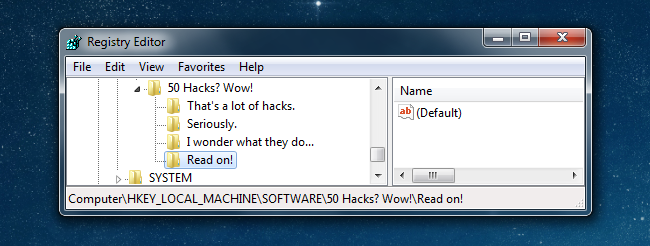 The 50 Best Registry Hacks that Make Windows Better