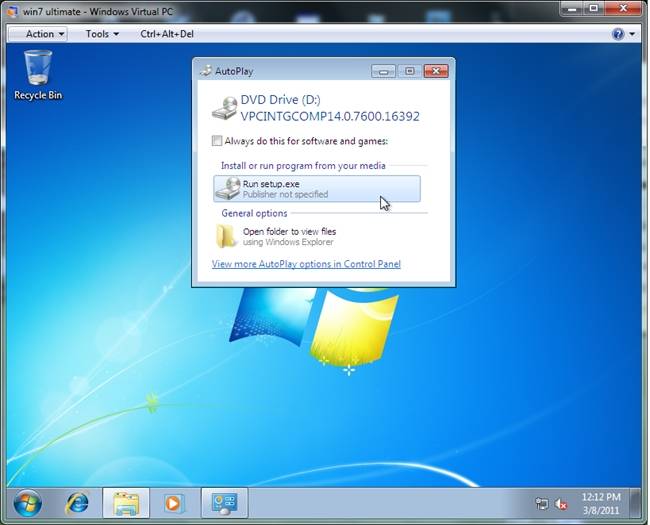 Beginner: How to Use Virtual PC to Install Windows 7 into a Virtual Machine