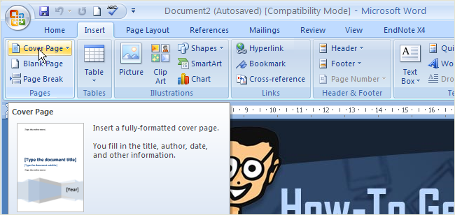 How to Create Custom Cover Pages in Microsoft Word 2010