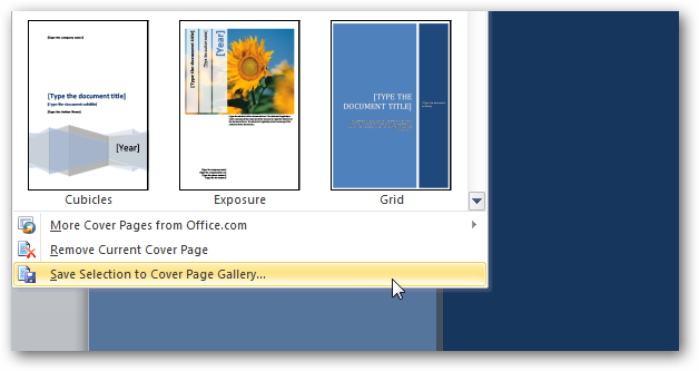 How to Create Custom Cover Pages in Microsoft Word 2010
