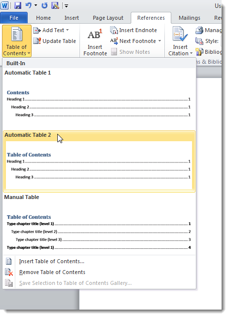 Create a Master Document in Word 2010 from Multiple Documents
