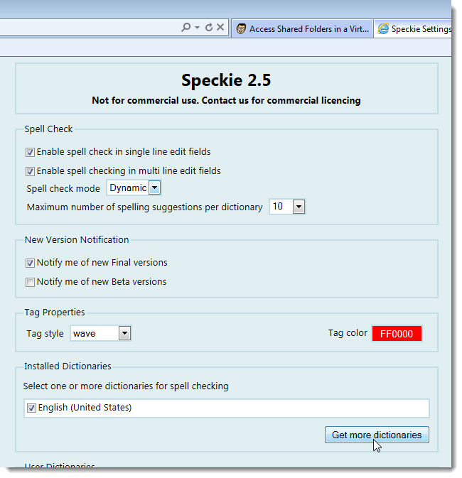 Add Spell Checking to Internet Explorer 9