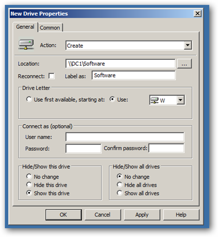 IT: How to Map Network Drives on Windows Clients via Group Policy