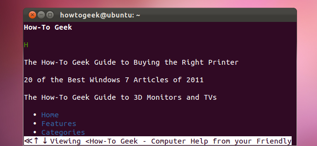 How to Browse From the Linux Terminal With W3M