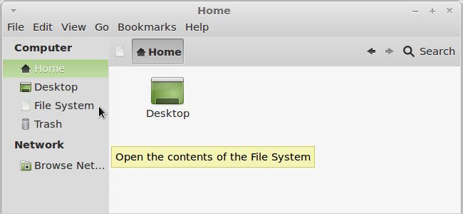 Access an Advanced File Manager in Linux Mint 12