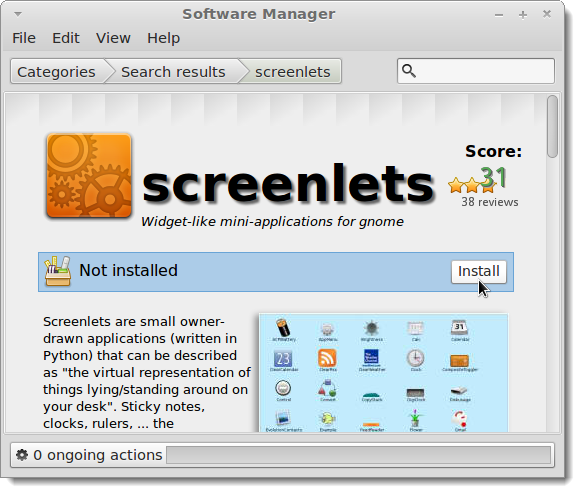 How to Install Screenlets for Desktop Widgets in Linux Mint 12