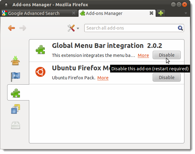 Disable the Global Menu (AppMenu) in Ubuntu 11.04 and 11.10