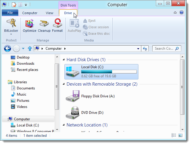 Using the New Windows Explorer Ribbon in Windows 8