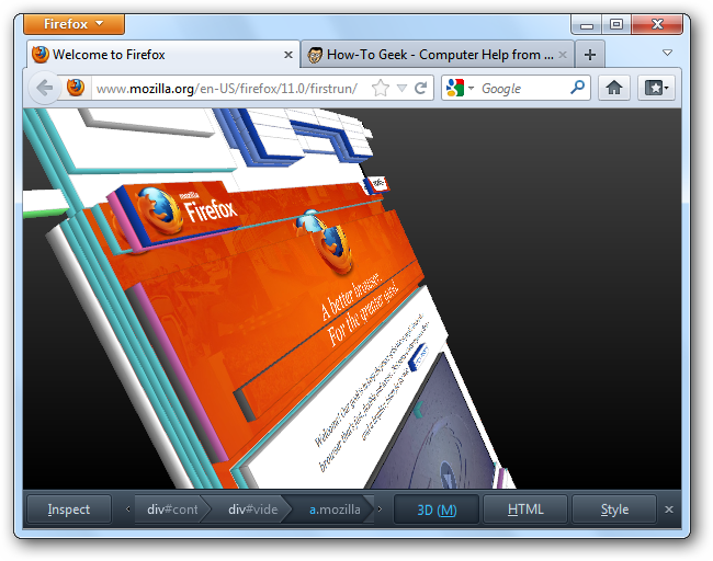 How to Use Firefox's Web Developer Tools to View Website Structures in 3D