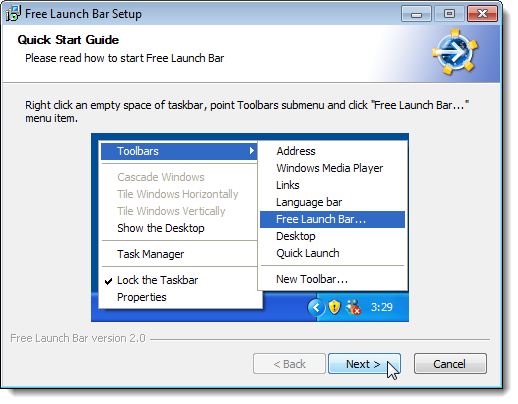 How to Arrange Shortcuts into Groups on the Windows 7 Quick Launch Bar