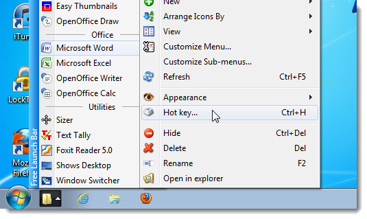How to Arrange Shortcuts into Groups on the Windows 7 Quick Launch Bar