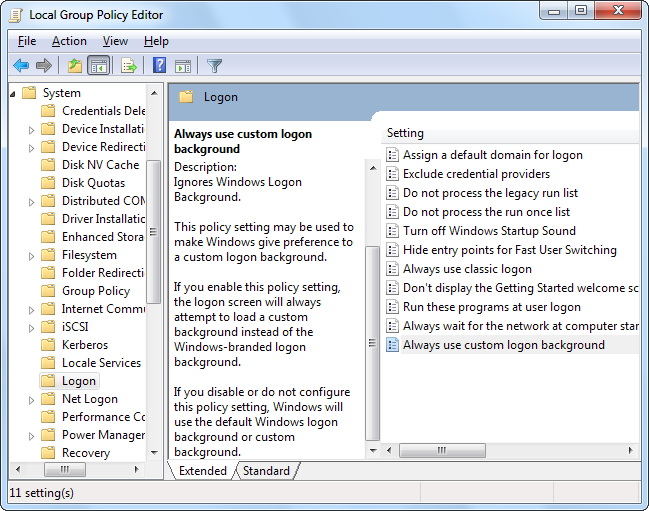 How to Set a Custom Login Screen Background on Windows 7